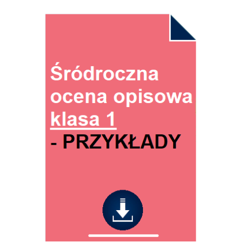 Śródroczna ocena opisowa klasa 3 - PRZYKŁADY (16 stron A4) - 2026