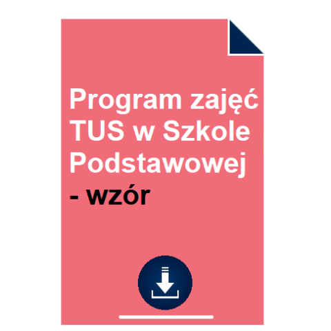 Roczny plan pracy TUS - wzór + przykłady (27 stron A4) - 2026
