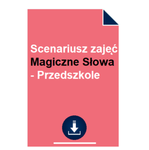 "Magiczne słowa" dekoracja do wydruku - PDF - 2026