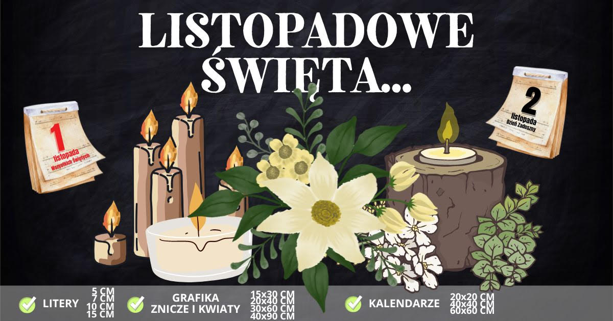 „Listopadowe Święta” - dekoracja do druku na 1 i 2 listopada - 2026