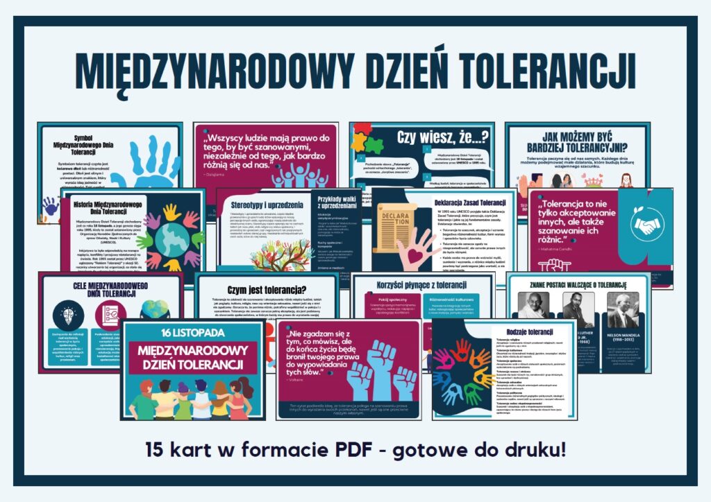Międzynarodowy Dzień Tolerancji - Gazetka szkolna do druku - 2026