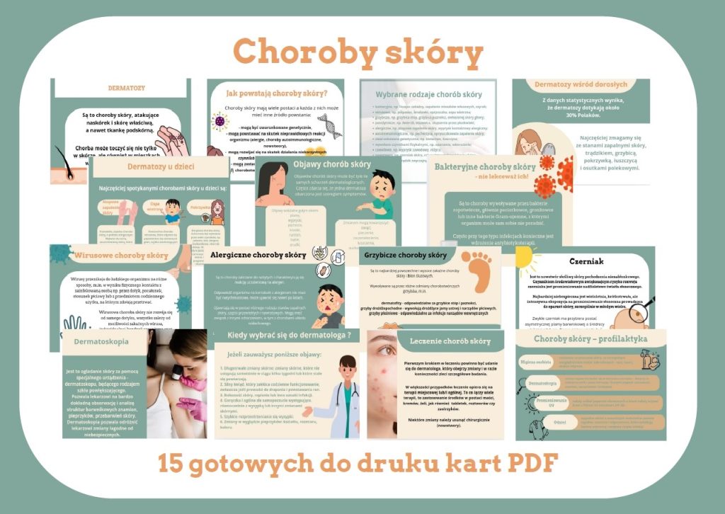 Choroby skóry - gazetka do druku PDF - 2025