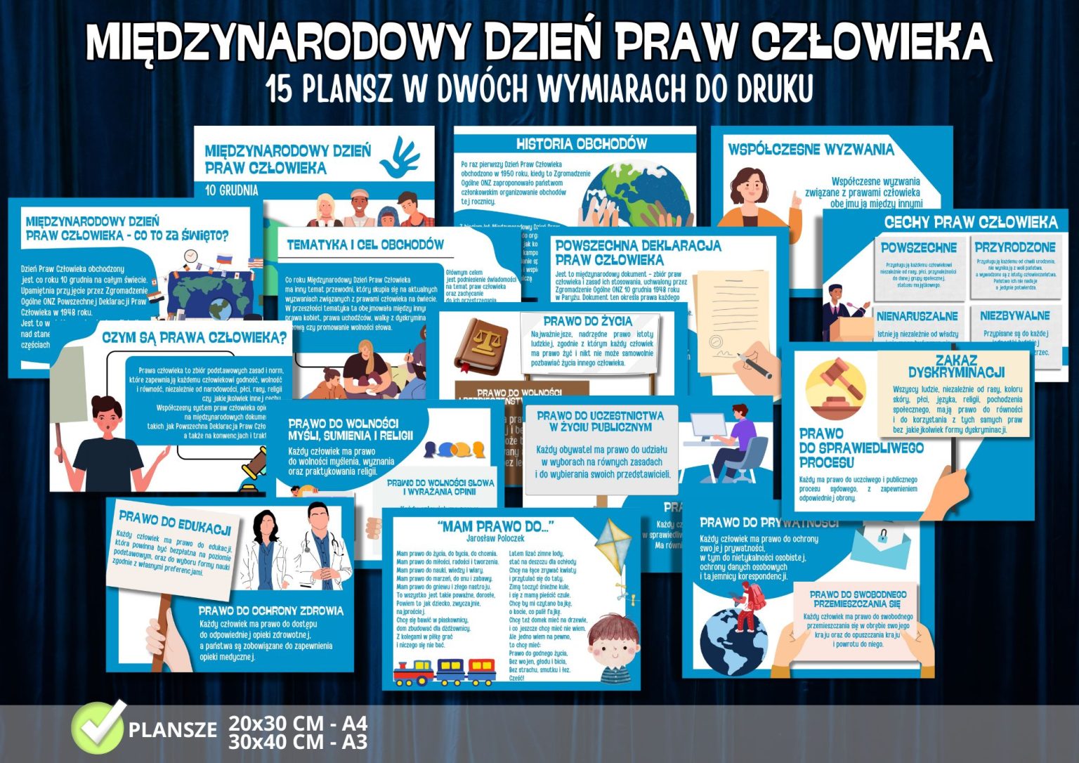 Dekoracja na Dzień Praw Człowieka (do druku) - 2025