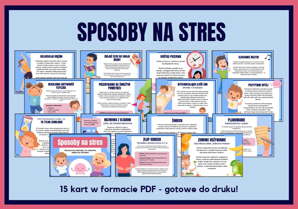 14 sposobów na stres - gazetka szkolna do druku - 2026