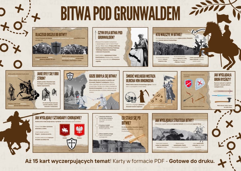 Gazetka szkolna - Bitwa pod Grunwaldem [15 kart PDF] - 2026