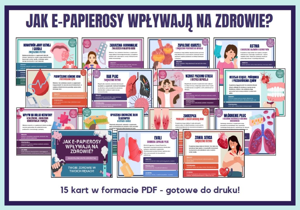 Jak e-papierosy wpływają na zdrowie? gazetka szkolna - 2026