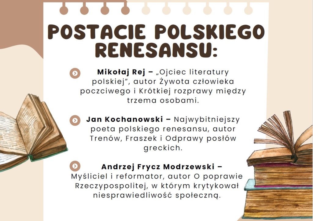 Literatura i filozofia Renesansu - gazetka szkolna - 2026