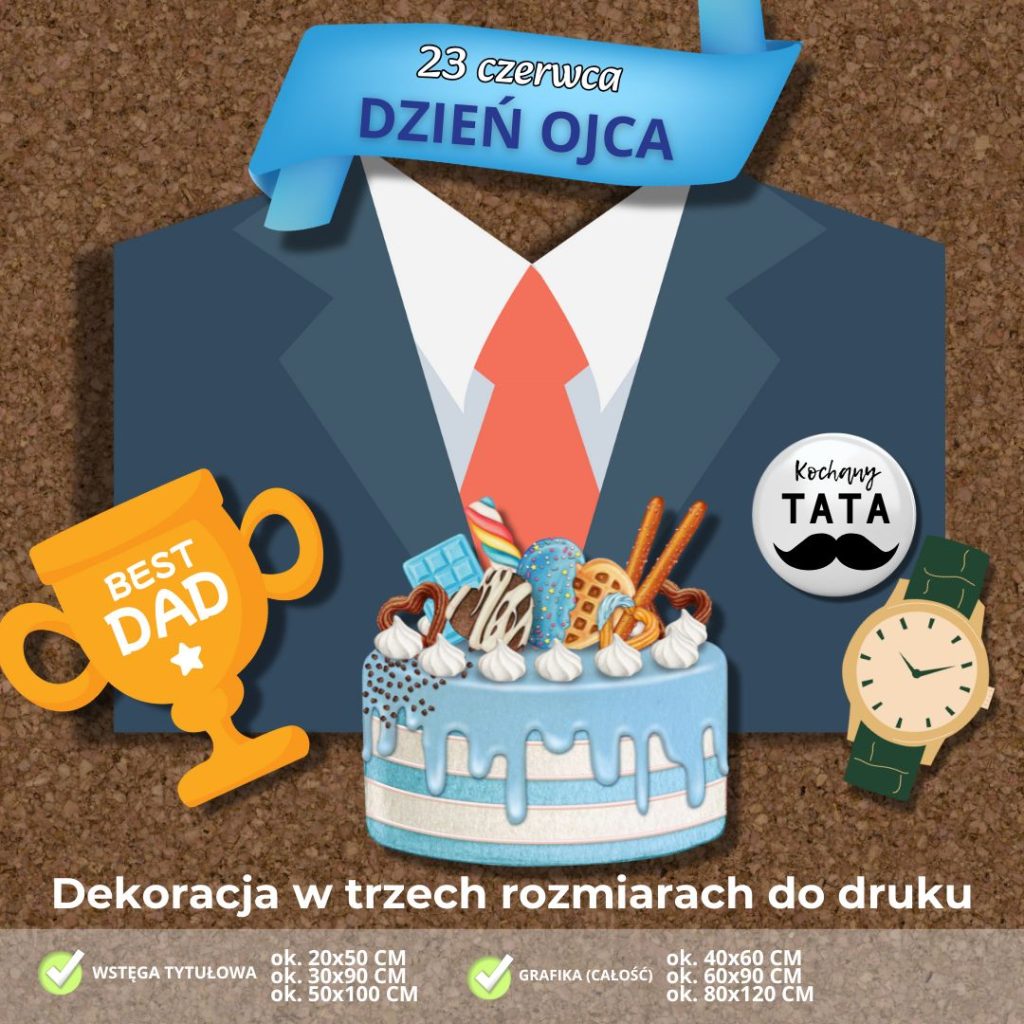 Dzień Ojca - dekoracja w 3 rozmiarach (garnitur) - 2026