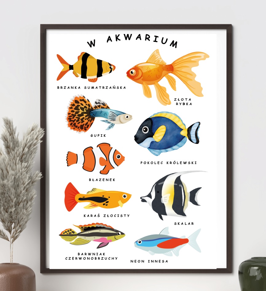 Plakat – Ryby w akwarium – do druku PDF - 2026