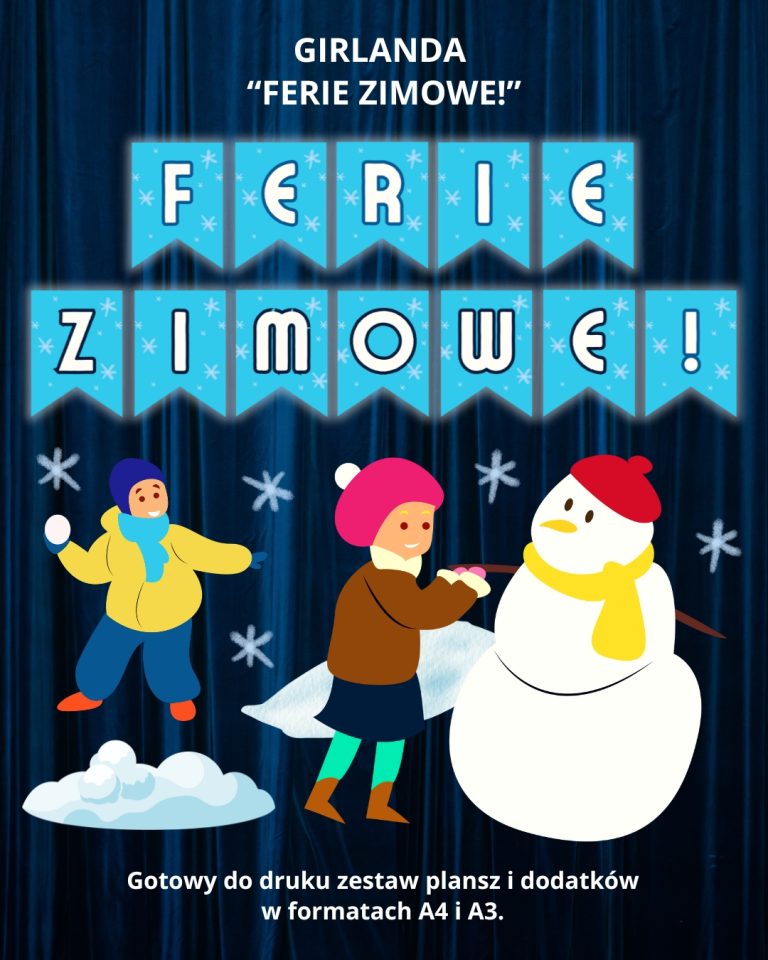 NAPIS: "Ferie Zimowe" do druku PDF (1) - 2026