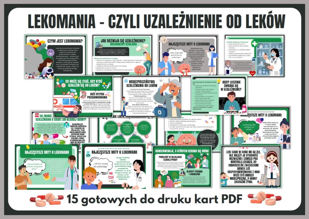 Lekomania – czyli uzależnienie od leków - gazetka szkolna - 2026