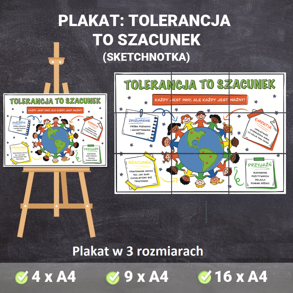 Tolerancja to szacunek – plakat – sketchnotka - 2026