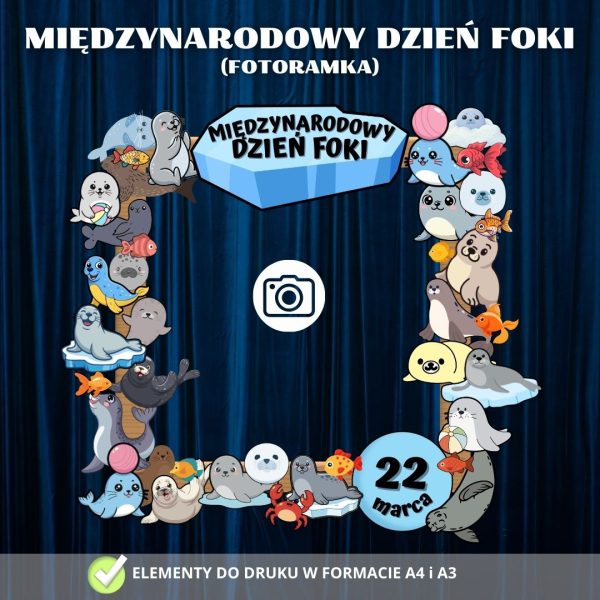 Fotoramka: Międzynarodowy Dzień Foki – PDF do druku - 2026