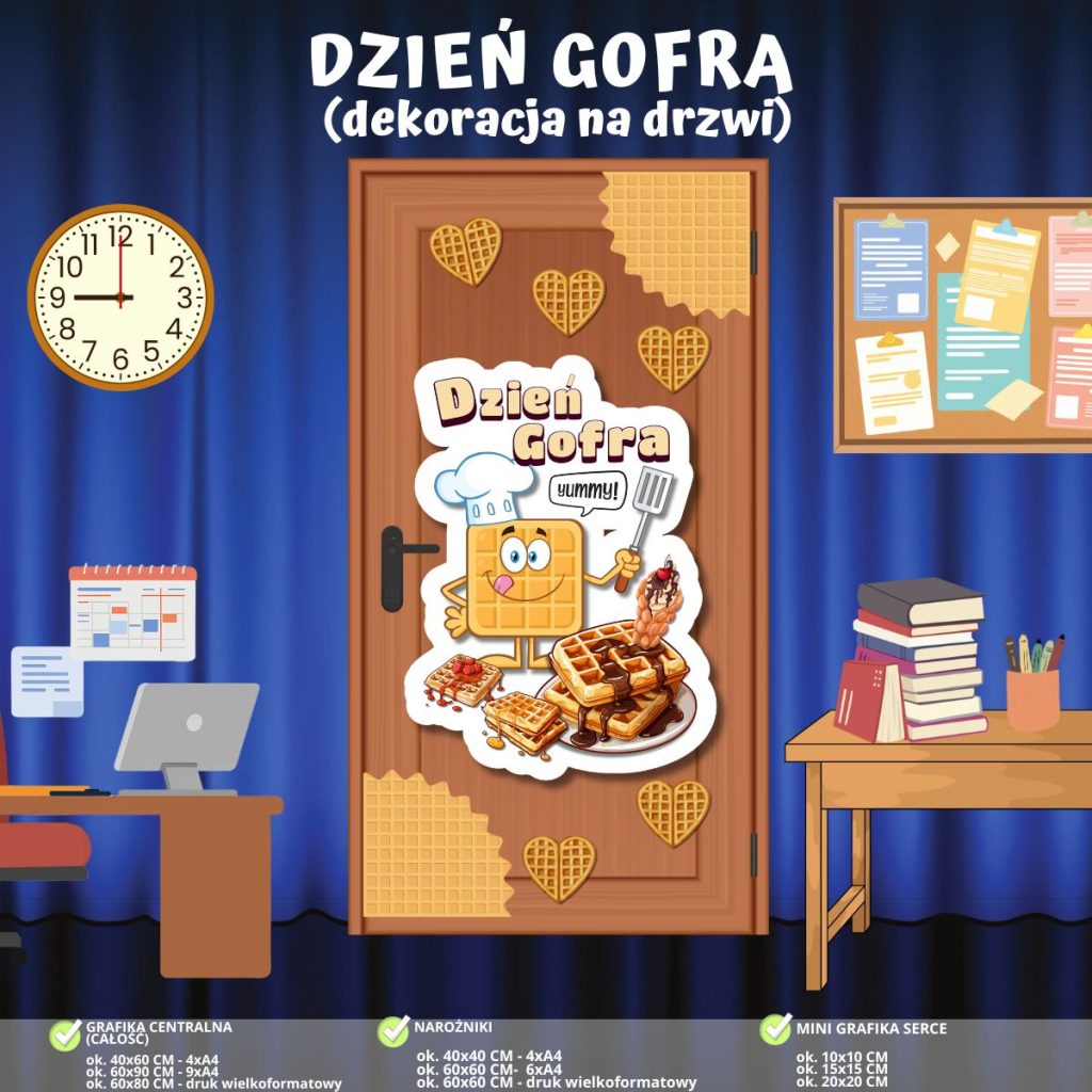 Dzień Gofra – dekoracja na drzwi pełne słodkiej radości! - 2026
